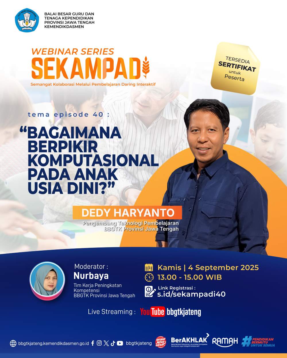 Bagaimana Berpikir Komputasional Pada Anak Usia Dini | Webinar IKM ...