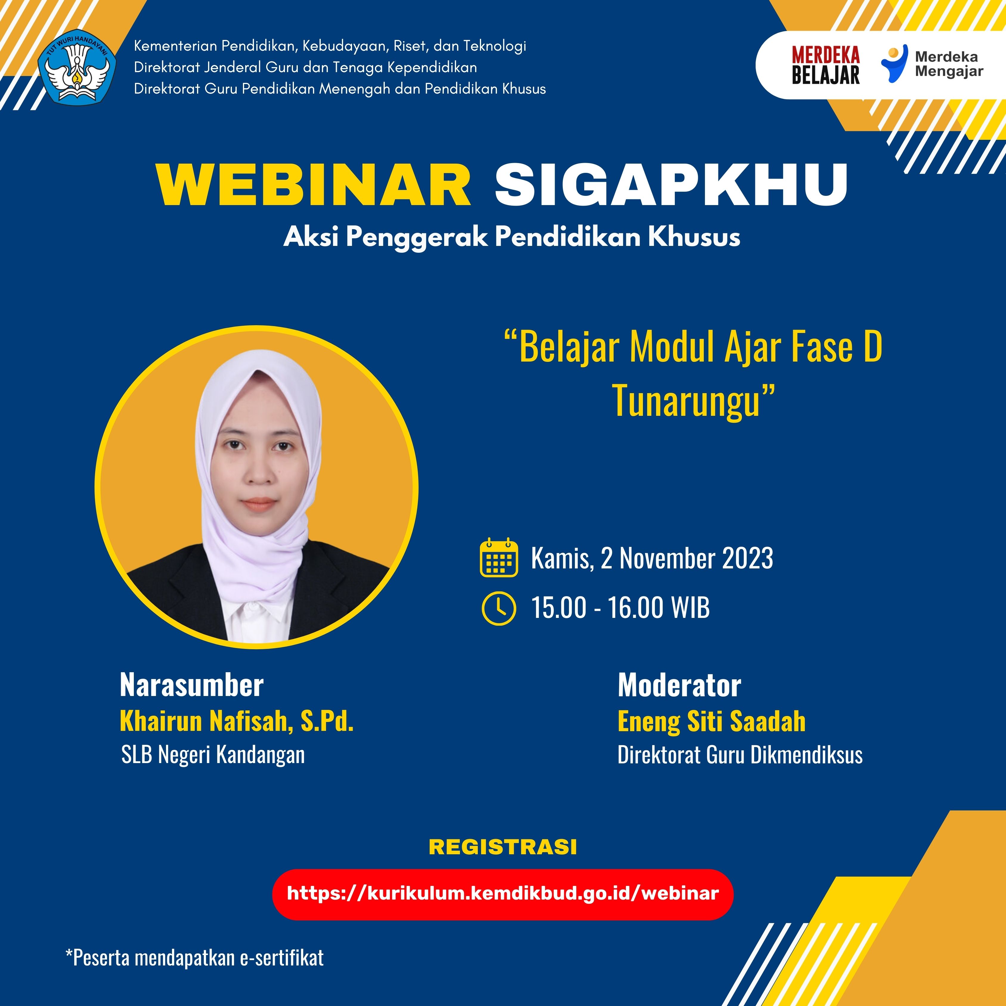 Diseminasi Modul Ajar Fase-D Tunarungu | Webinar IKM Kemendikbudristek