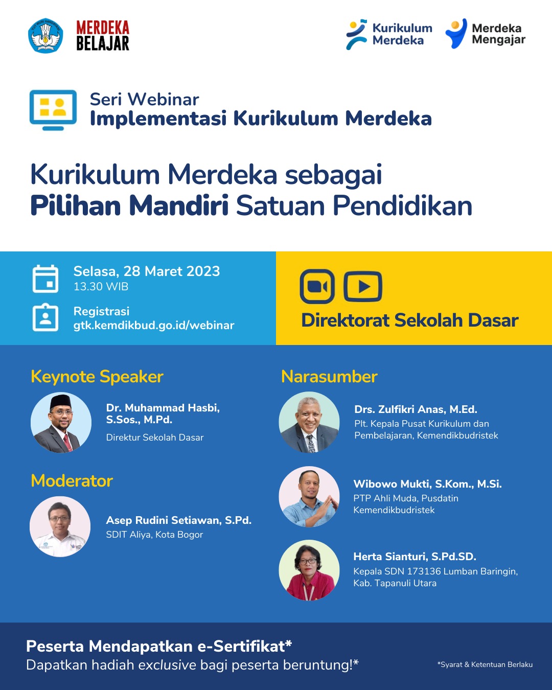 Kurikulum Merdeka sebagai Pilihan Mandiri Satuan Pendidikan | Webinar ...